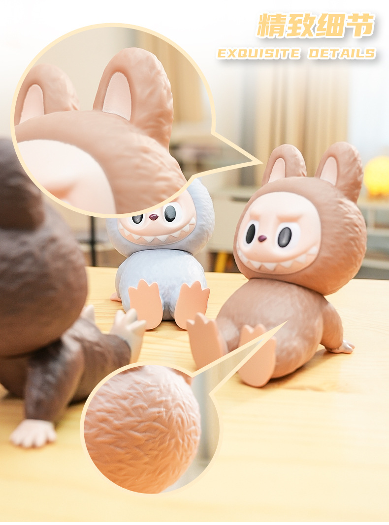 6pcs New Kawaii Labubu Phone Holder Labubu Figure Model Desktop ...