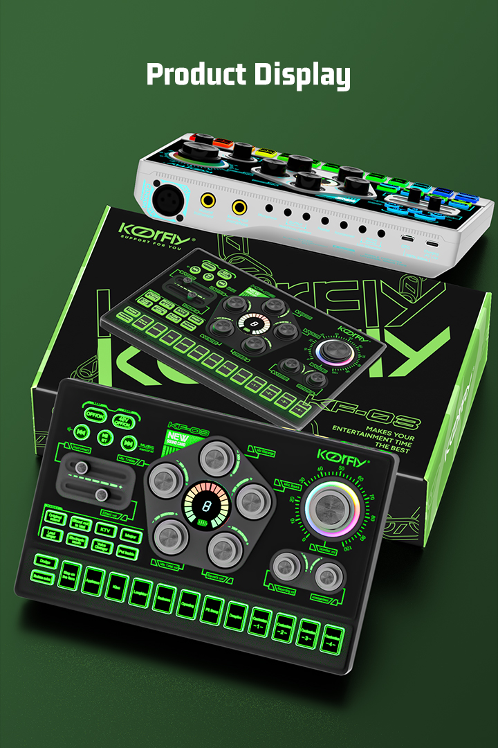 KoorFly KF03 Sound Card 48V Set with Noise Cancellation & Custom Sound ...