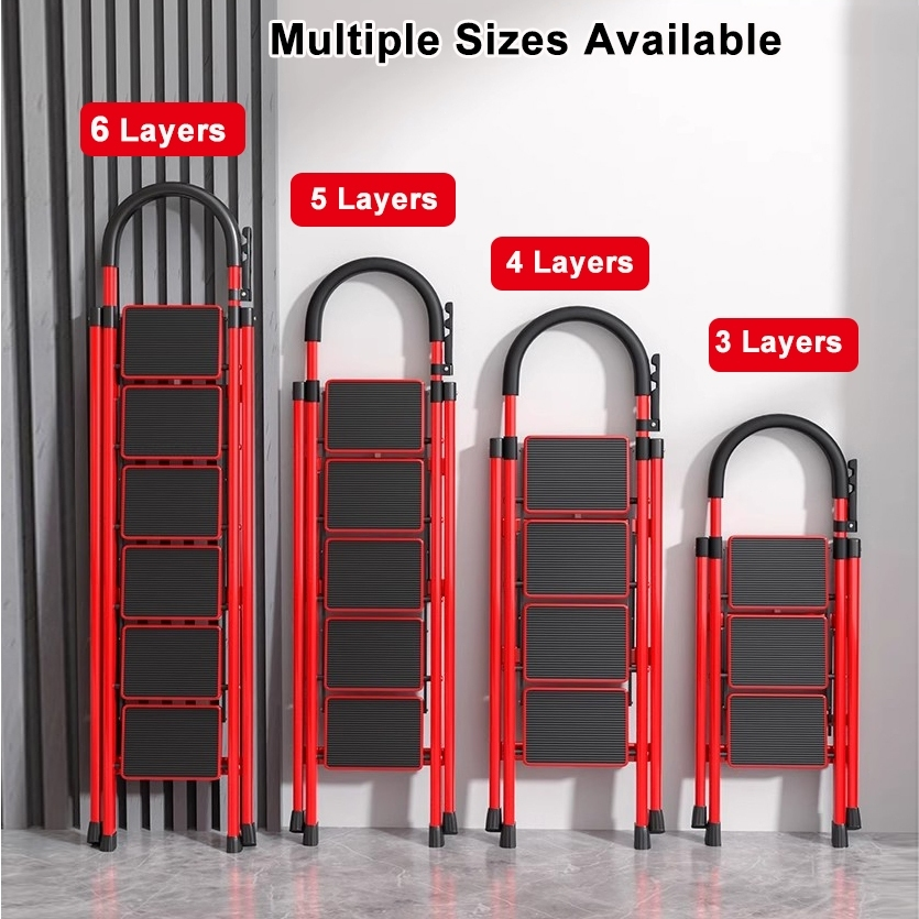Collapsible ladder Carbon steel thick ladder 3/4/5/6 step ladder ...