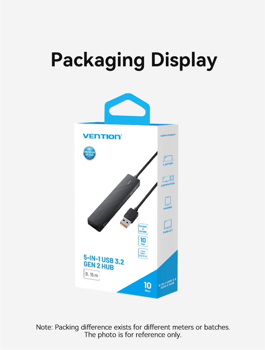 Vention USB HUB 10Gbps USB-A 3.2 Gen2 USB Splitter USB C USB A Hub 4 ...