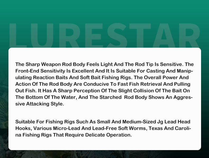 SHARP WEAPON 1.98m 2.10m 40T Carbon Casting Spinning Fishing Rods LS ...