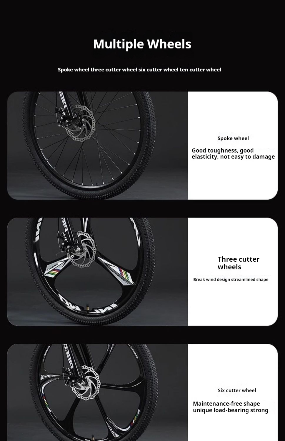 Mountain bike/mechanical dual disc brake/21 24 30 variable speed bike ...