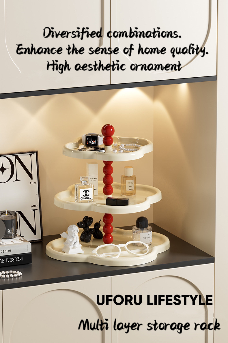 French Retro Tray 2/3 Layer Entrance key Storage Ornament Entry Tray ...