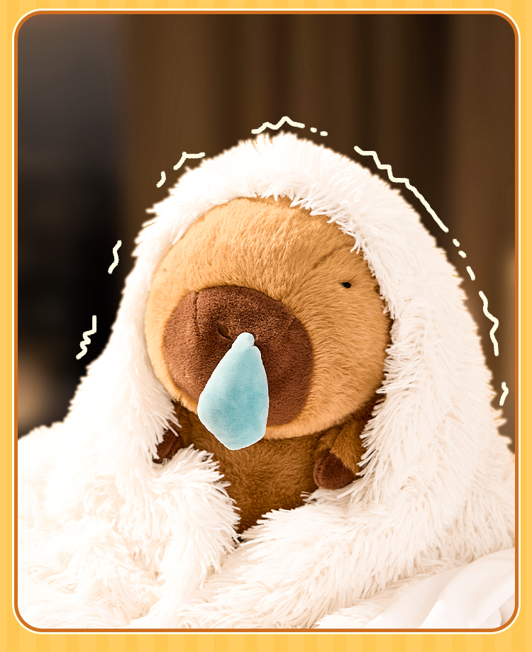 20cm/30cm Snotty Capybara Plush Toy with Automatic Retractable Snot ...