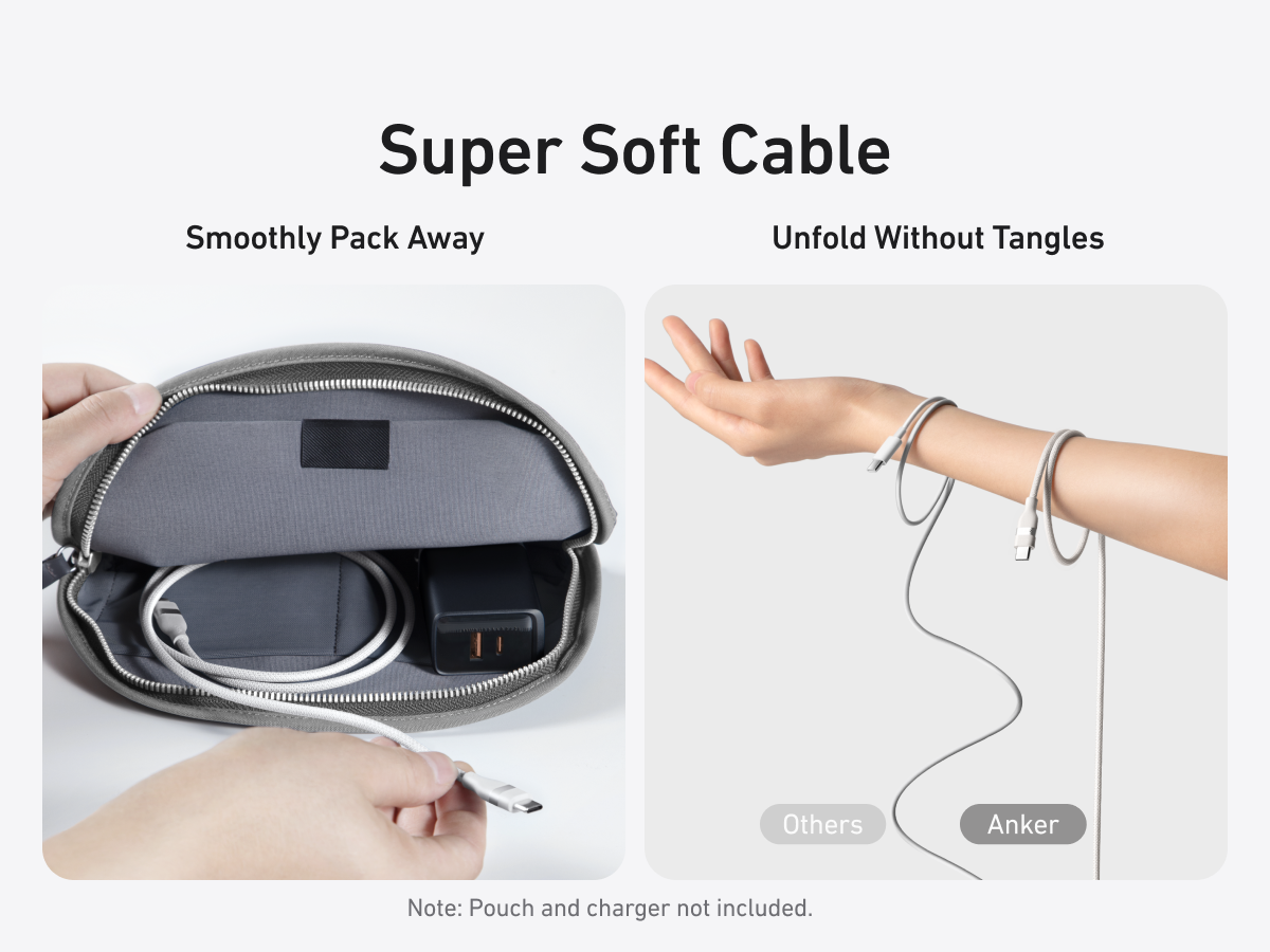 Anker Nano USB C Cable PD 240W Nylon Fast Charging Type C Cable for Multiple Smart Phone Devices ...