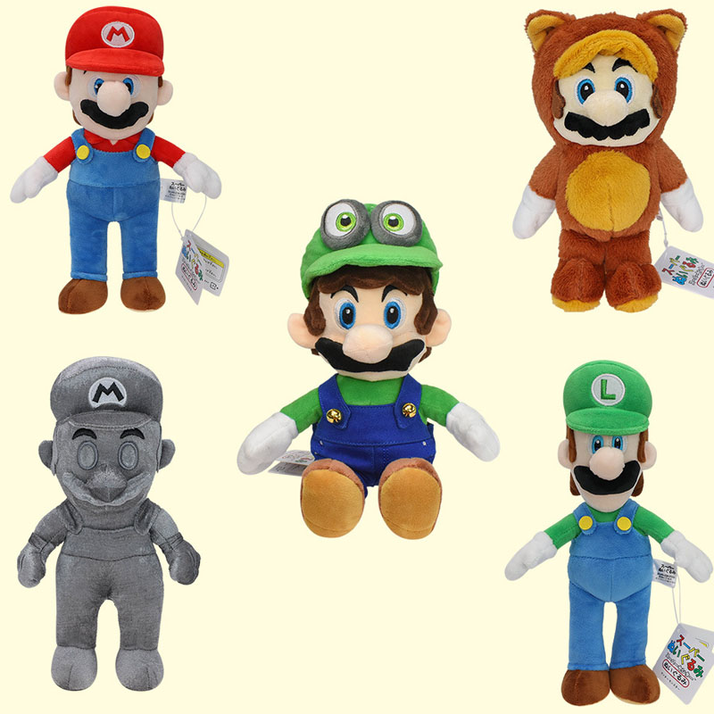 22 Styles 17-41cm Super Mario Bros Plush Doll Mario Luigi Yoshi Peach ...