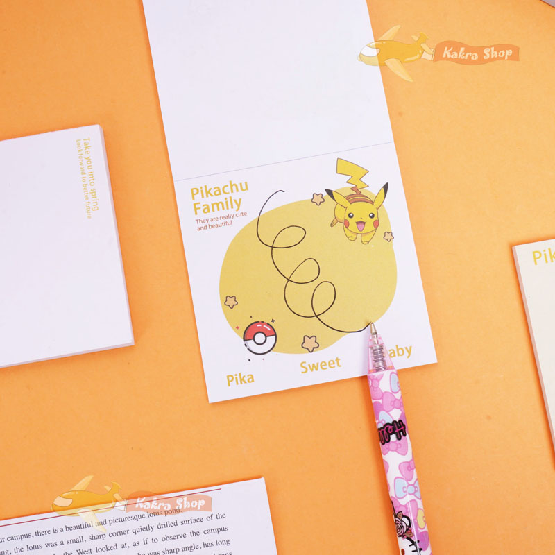 4pcs Pikachu Memo Pad Pokemon Pokeball Notepad Student Creative ...