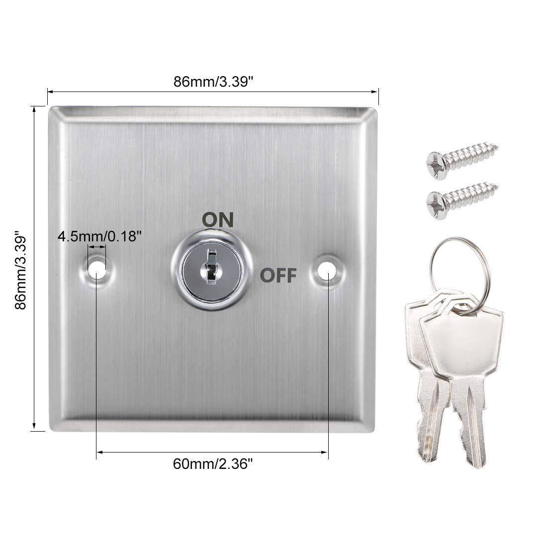 Key Switch On-Off Exit Switches Emergency Door Release DPST for Access ...