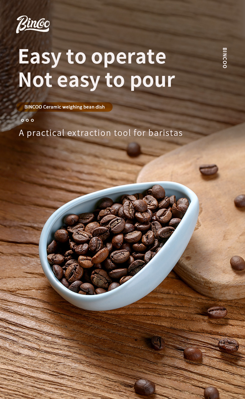 Bincoo Coffee Bean Scale Saucer Bean Plate Ceramic Bean Measuring Dish ...