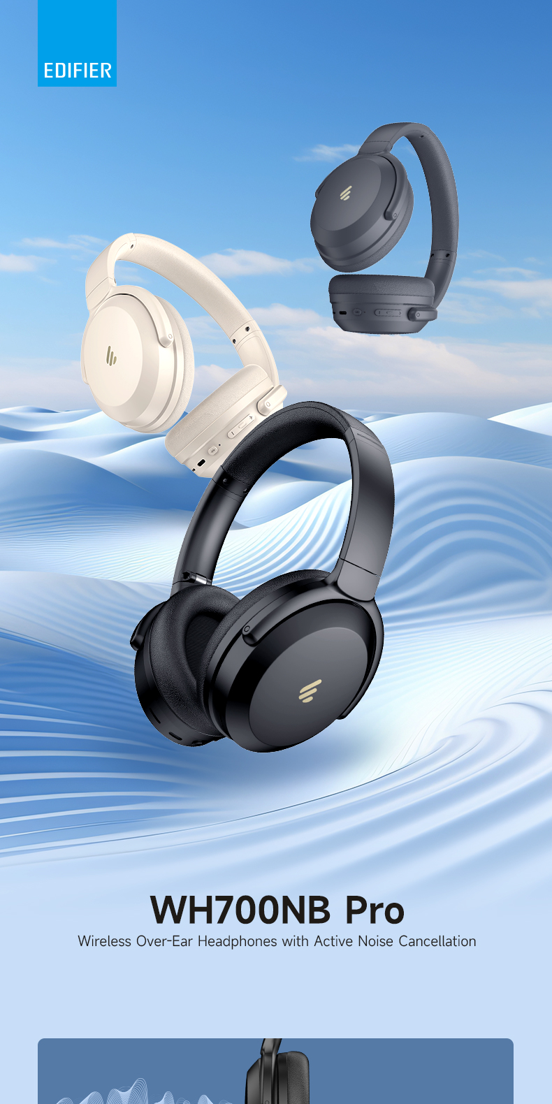 EDIFIER WH700NB Pro Wireless Over-Ear Headphones Bluetooth V5.4 -43dB ...