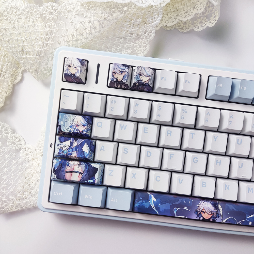 Honkai Impact Elysia Keycaps Genshin Impact Furina Cherry Profile PBT ...