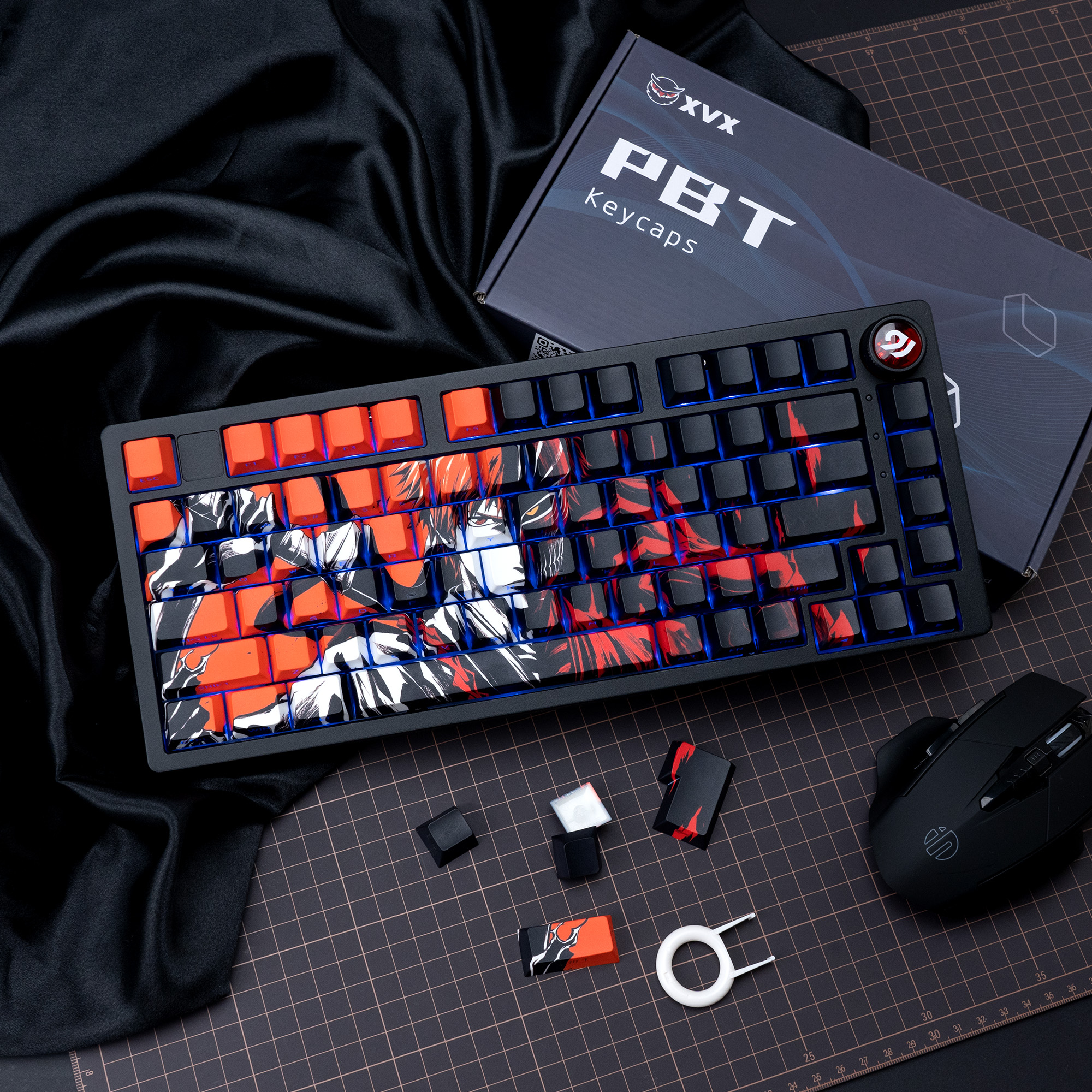 XVX Anime Bleach Kurosaki Ichigo cherry profile Double shot 5-sided Dye ...