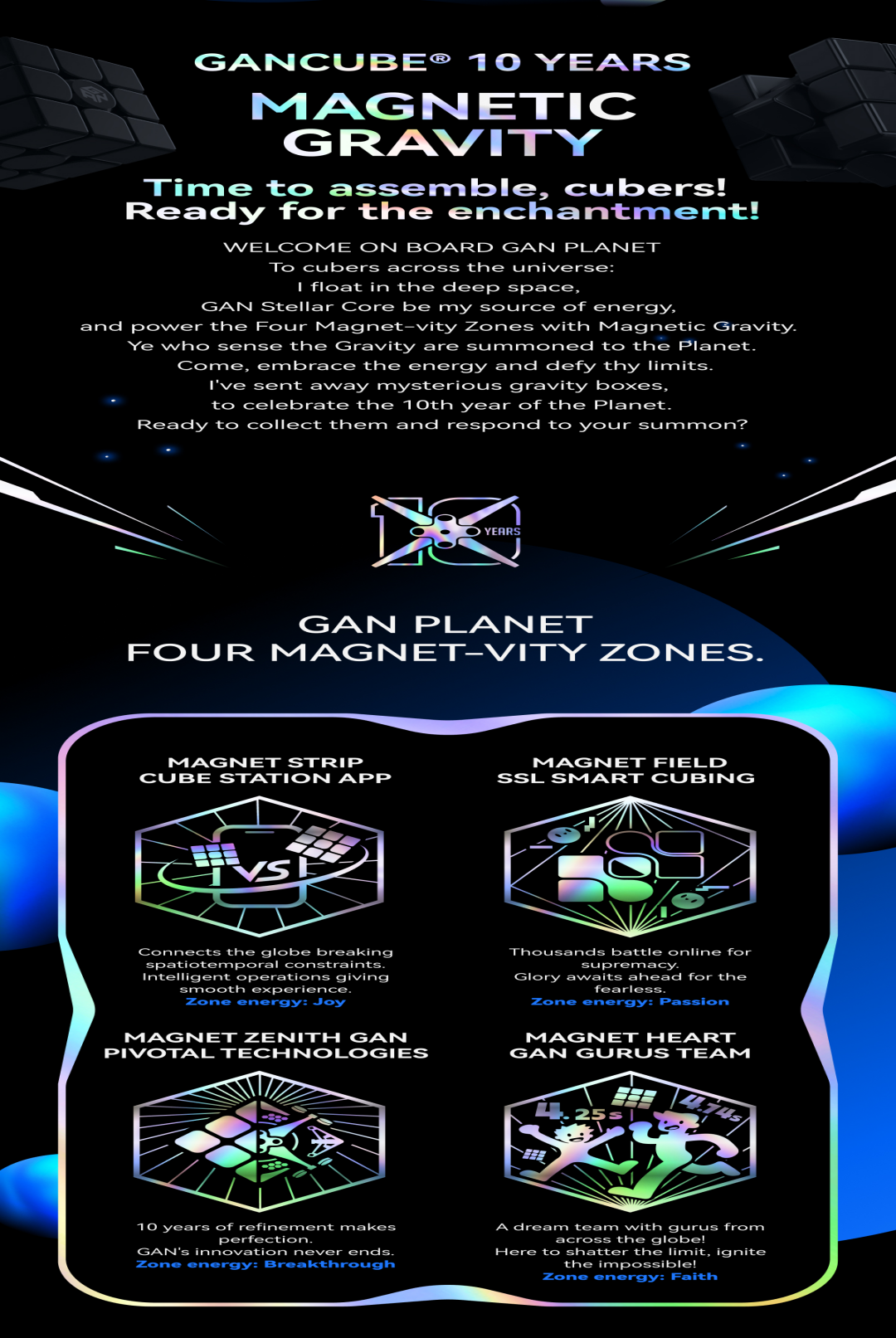 GAN 15 Maglev UV 3x3 Magnetic Cube Professional GAN15 Maglev 3x3x3 ...