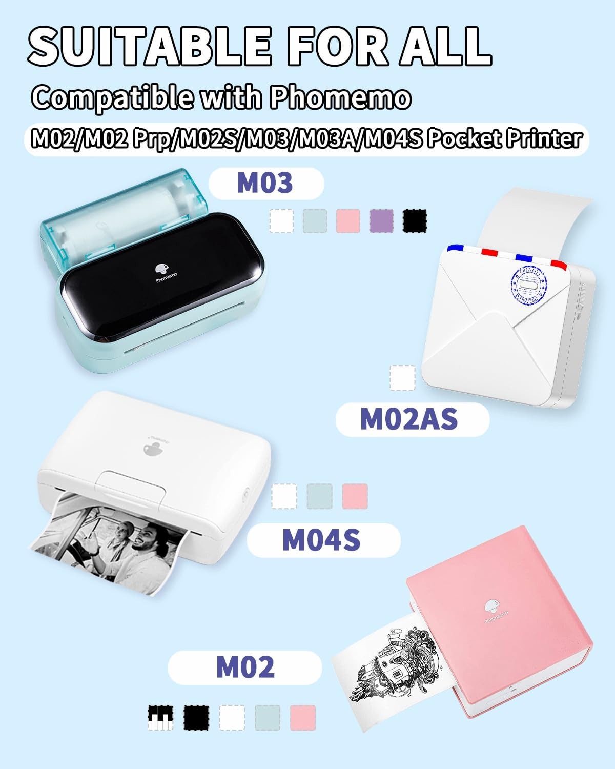 50mm Continuous Transparent Thermal Label Sticker,For Phomemo Phomemo ...