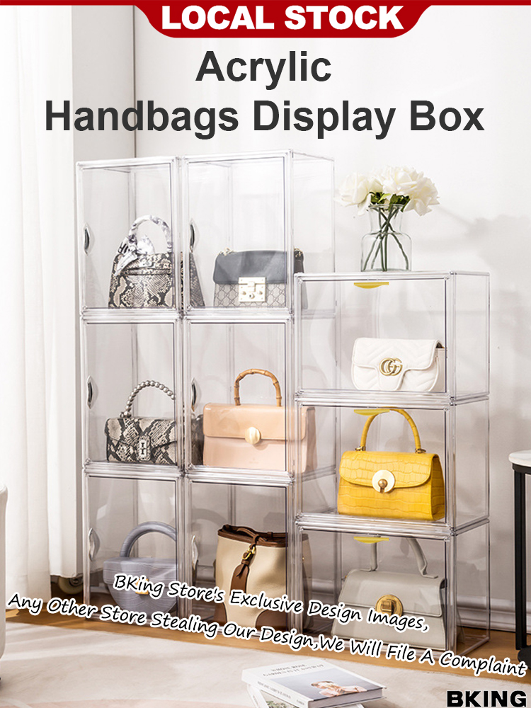 Transparent Handbag Organiser Storage Box Acrylic Bag Display Box ...