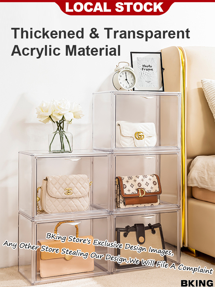 Transparent Handbag Organiser Storage Box Acrylic Bag Display Box ...
