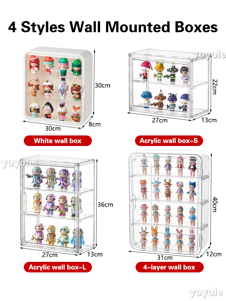 Wall Display Box Acrylic Popmart Storage Case Figurine Display Shelf ...