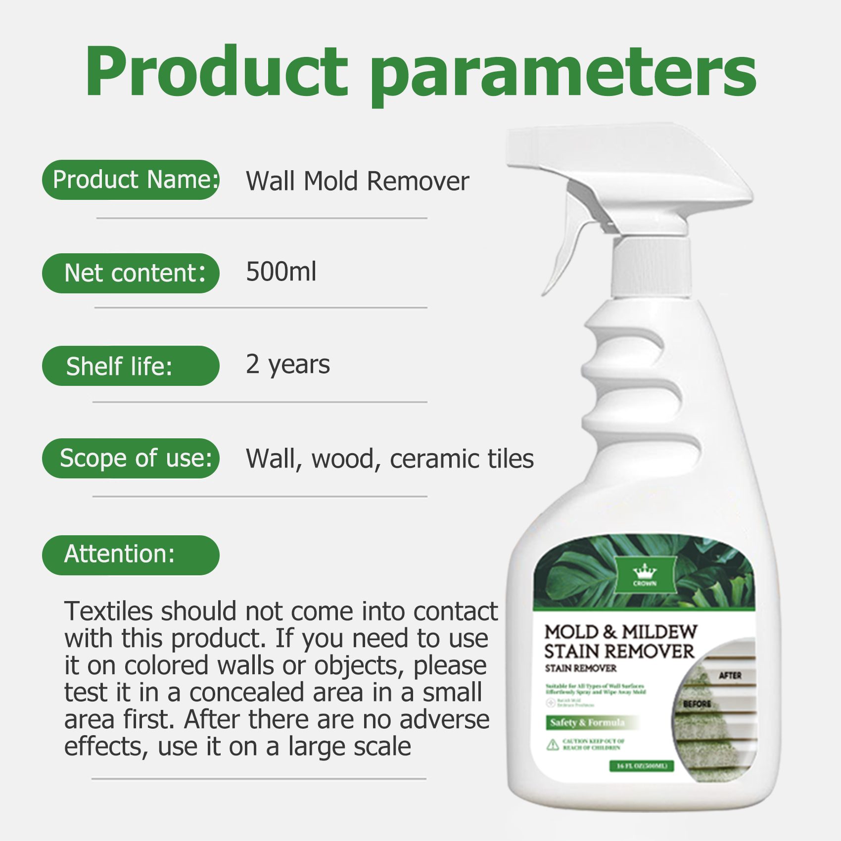 【CROWN】Stain And Mould Remover | Anti Mould Spray mold and mildew ...