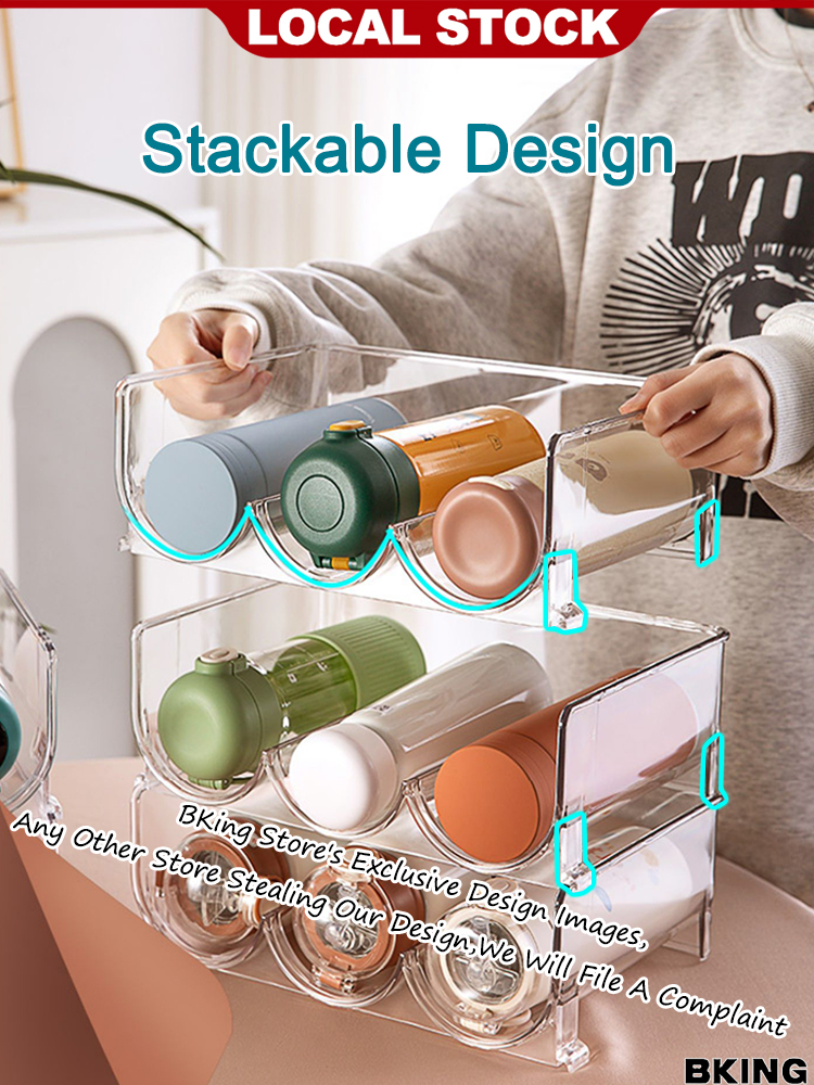 Water Bottle Organiser Stackable Bottle Rack Holder Bottle Storage ...