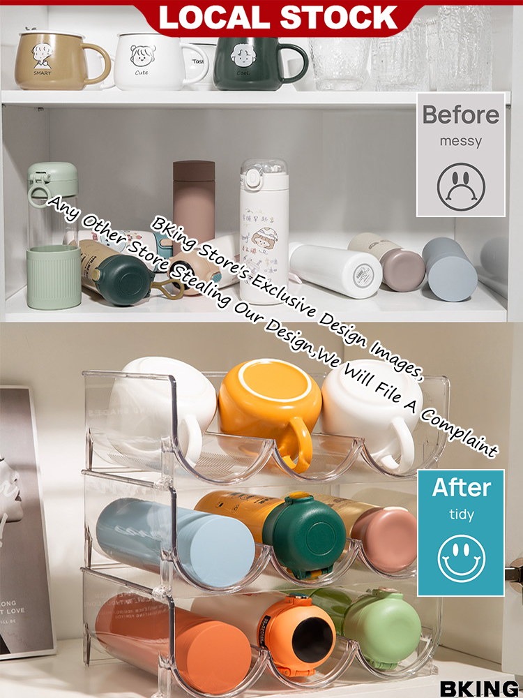 Water Bottle Organiser Stackable Bottle Rack Holder Bottle Storage ...