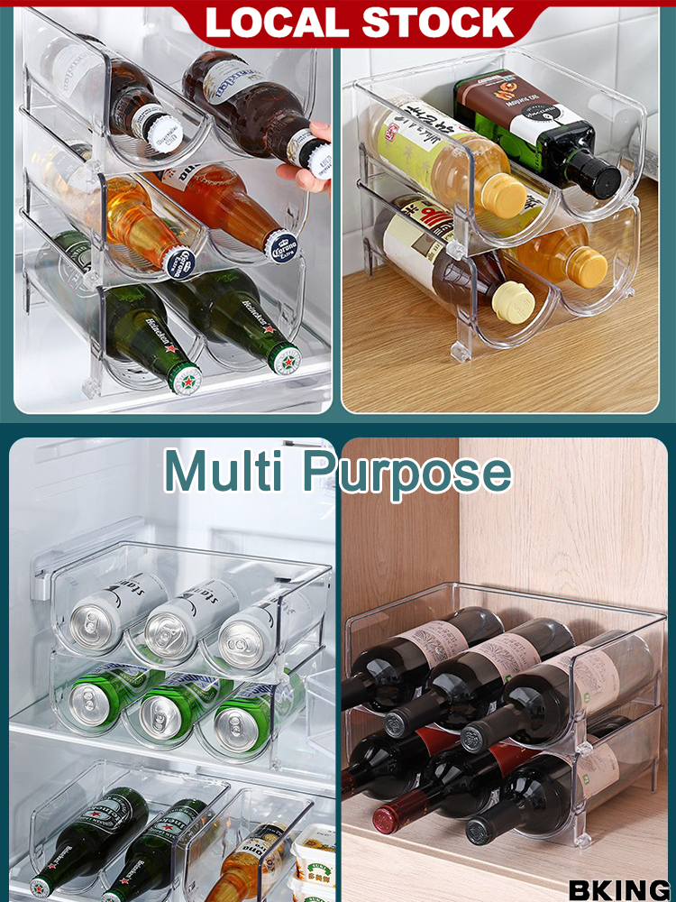 Water Bottle Organiser Stackable Bottle Rack Holder Bottle Storage ...