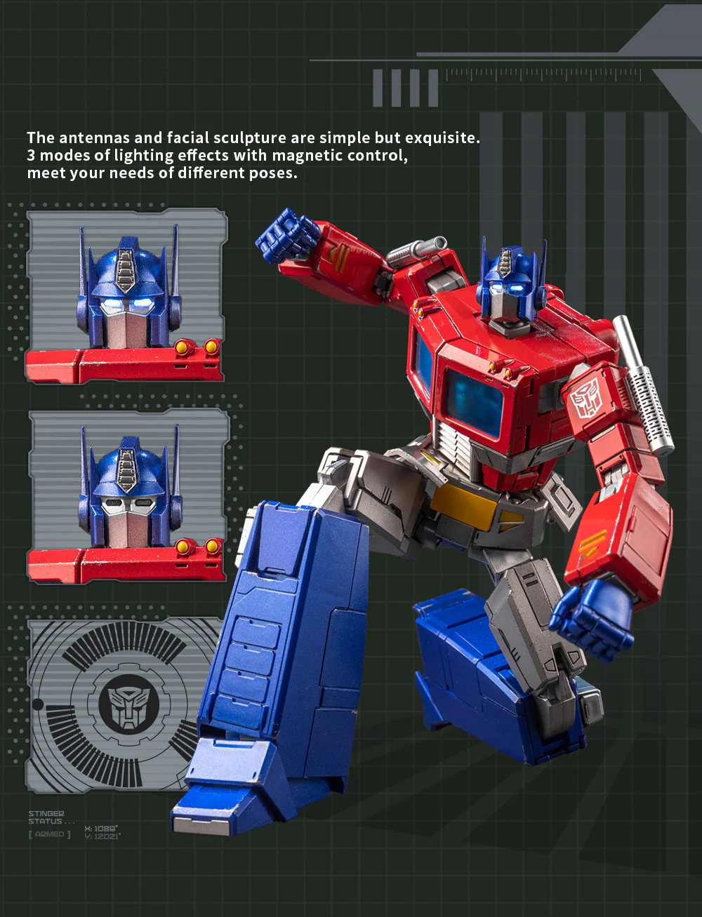 YOLOPARK AMK PRO Series Transformers G1 Optimus Prime Model Kit 20cm ...