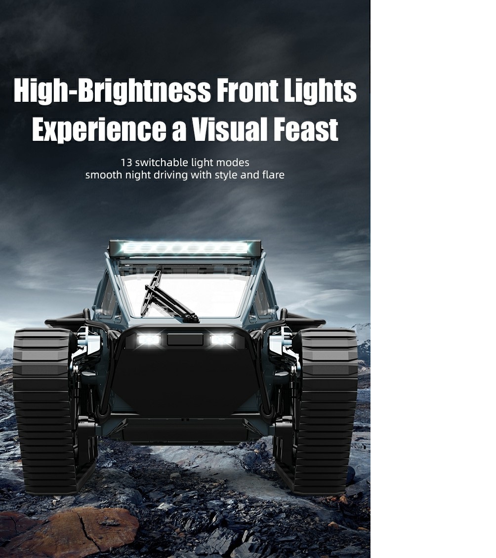 JJRC C8812 2.4G Full Scale Tracked Tank RC Car Model 360 Degree ...