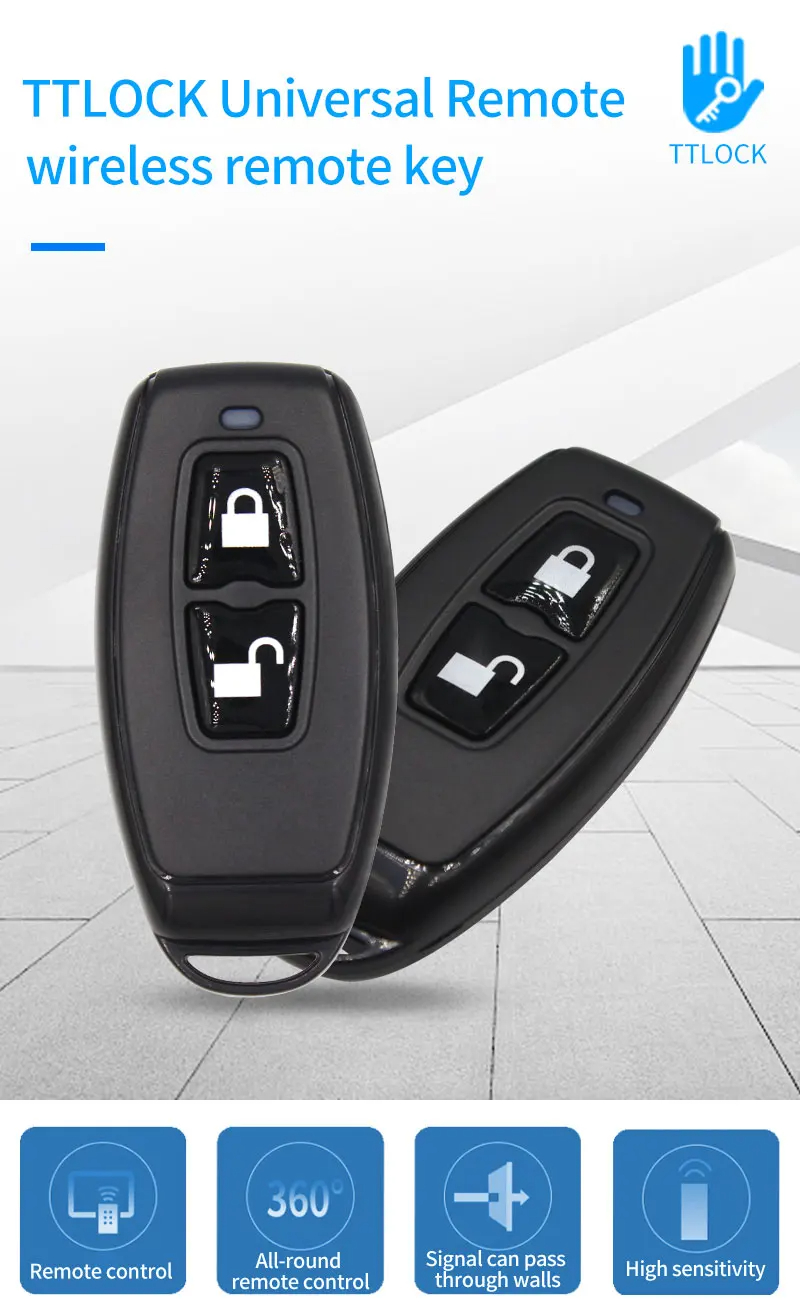 TTlock Remote Control Key Fob R1 2.4GHz Wireless for Smart Lock Door ...