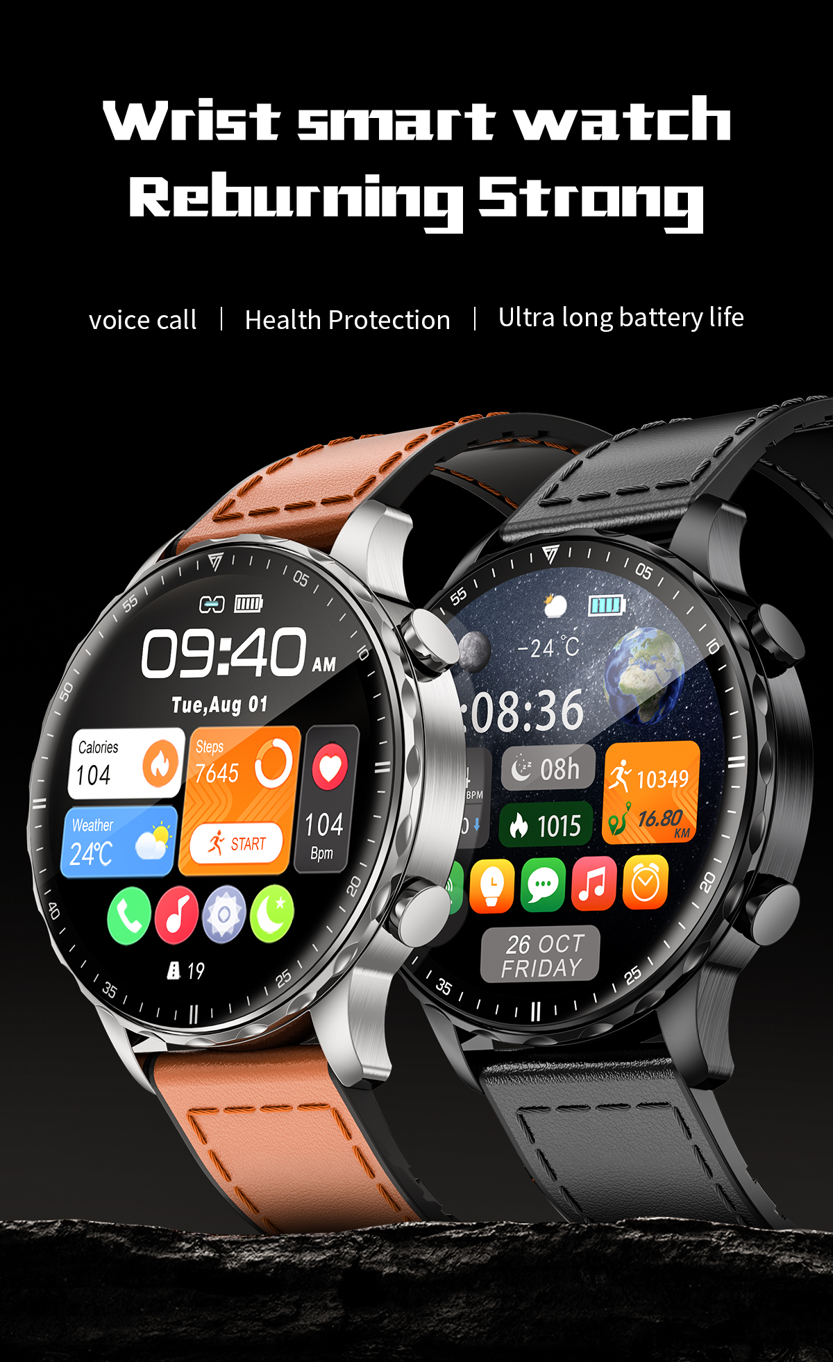 LIGE Smart Watch Original Men Blood Oxygen Health Monitor Watches AI Voice Assistant Bluetooth ...