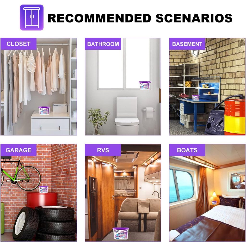 NATRUTH Dehumidifier Moisture Absorber Formaldehyde Remover Air Freshener (500ML*9Boxes) for ...