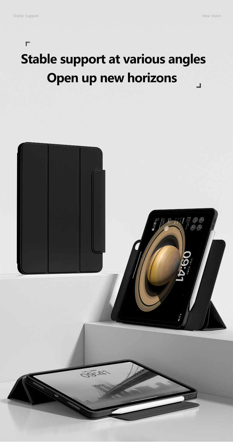 KENKE ipad case Removable, magnetic tablet hard case for ipad 2024 mini ...