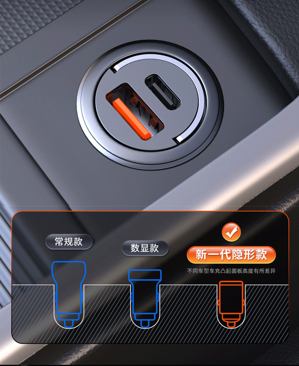 For Mercedes-Benz Car Phone Quick Charger 200W Type C PD QC3.0 USB Dual ...