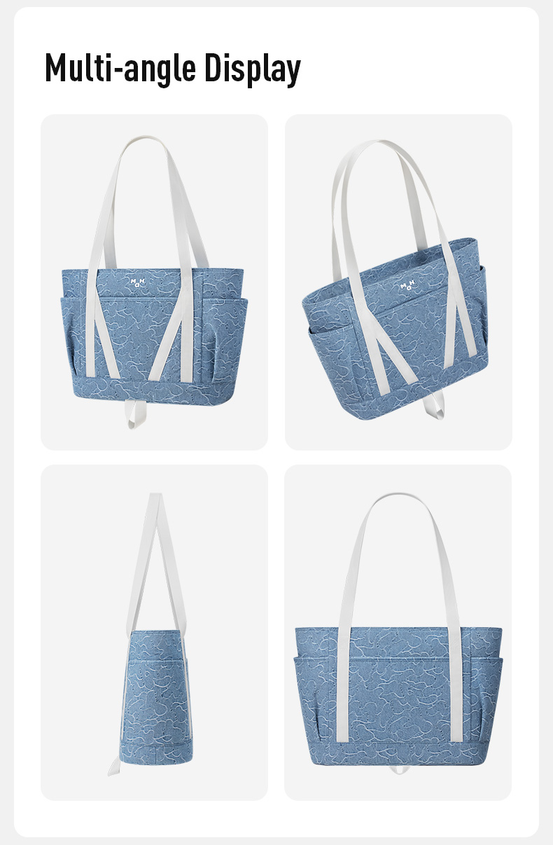 MAH 3167 Tote Bag Camouflage Denim Bule series Durable Easy access ...