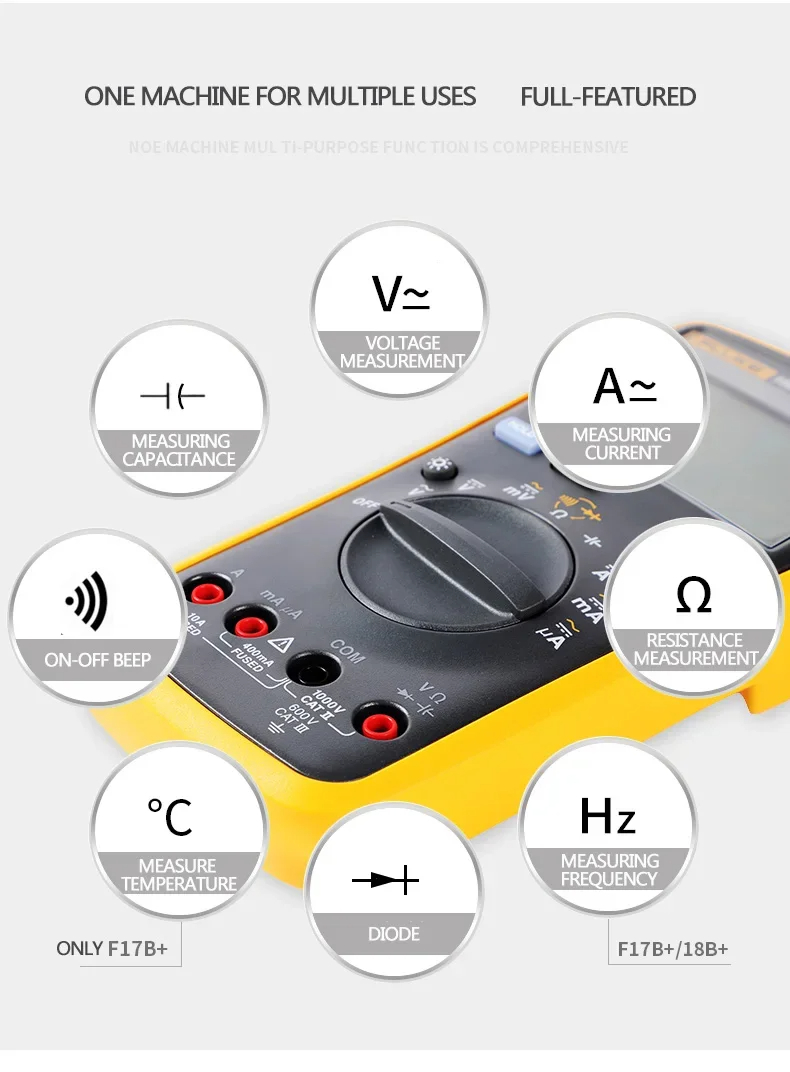 FLUKE 18B Plus Multi-function Multimeter Digital Multimeters Auto Range ...