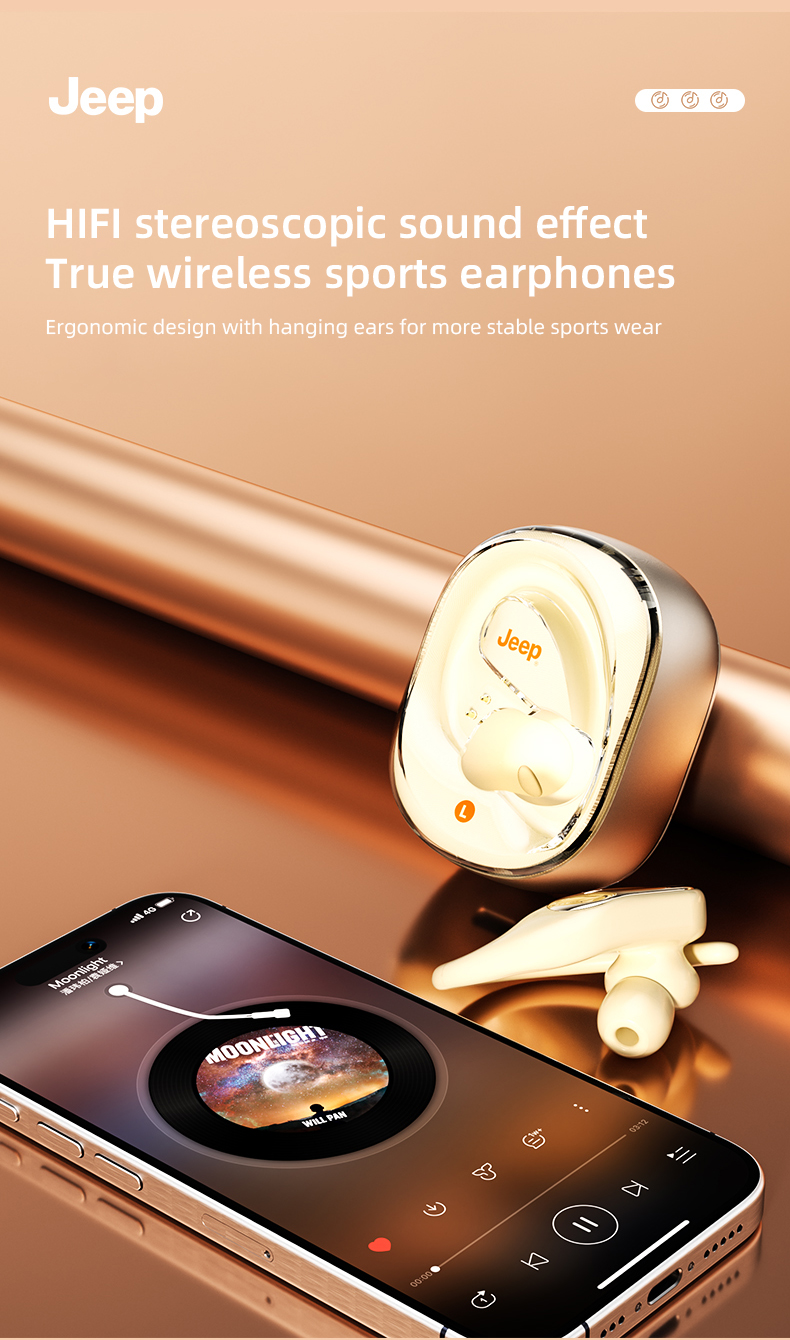 Jeep EW128 Open Ear Earphone Bluetooth 5.4 Wireless Earbuds HIFI Sound ...