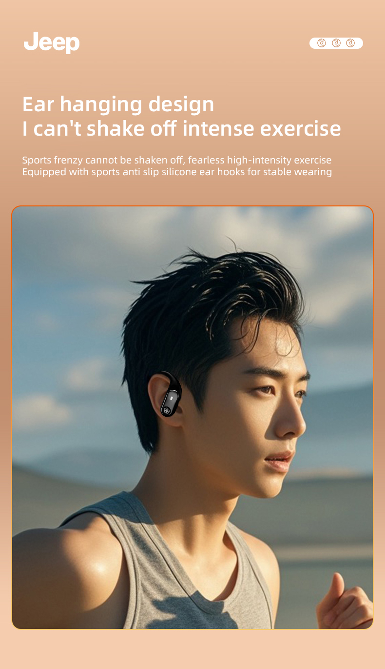 Jeep EW128 Open Ear Earphone Bluetooth 5.4 Wireless Earbuds HIFI Sound ...