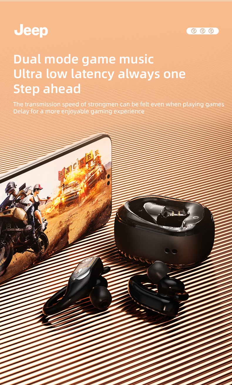 Jeep EW128 Open Ear Earphone Bluetooth 5.4 Wireless Earbuds HIFI Sound ...