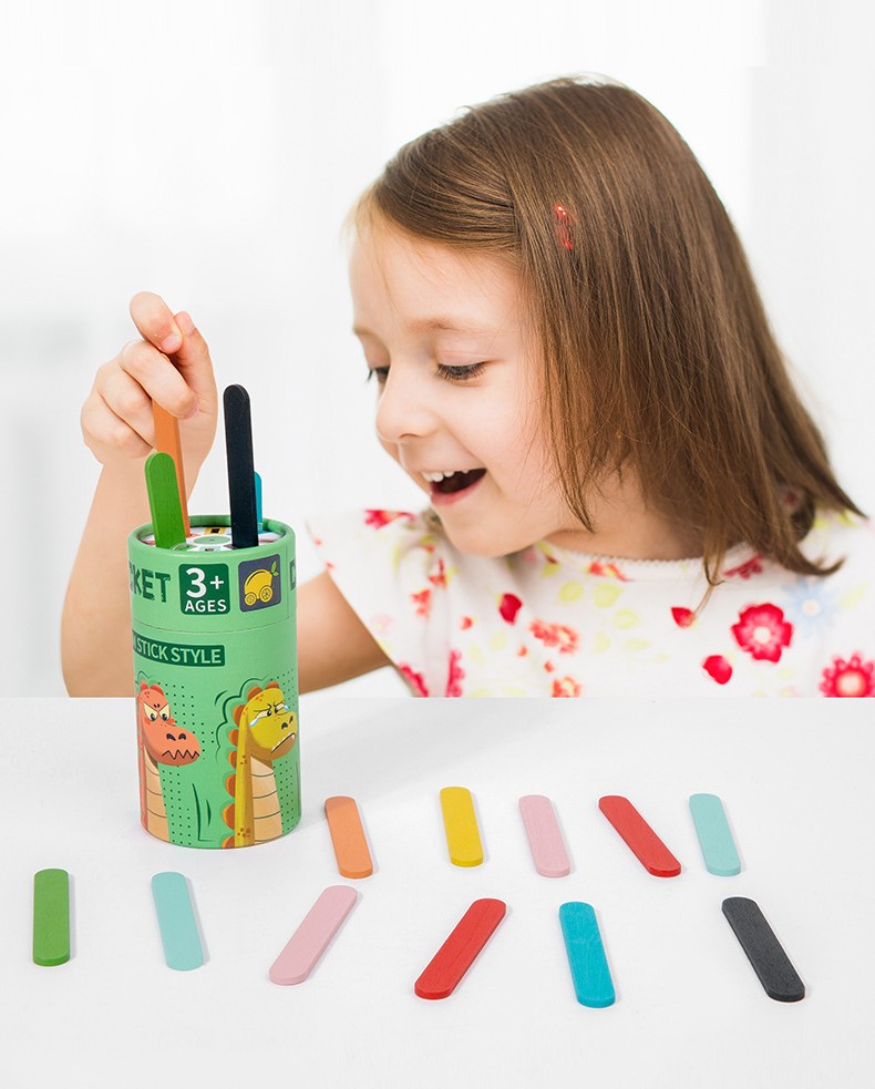 Montessori Toy,Color Sorting Sticks Game,Preschool Learning Fine Motor ...