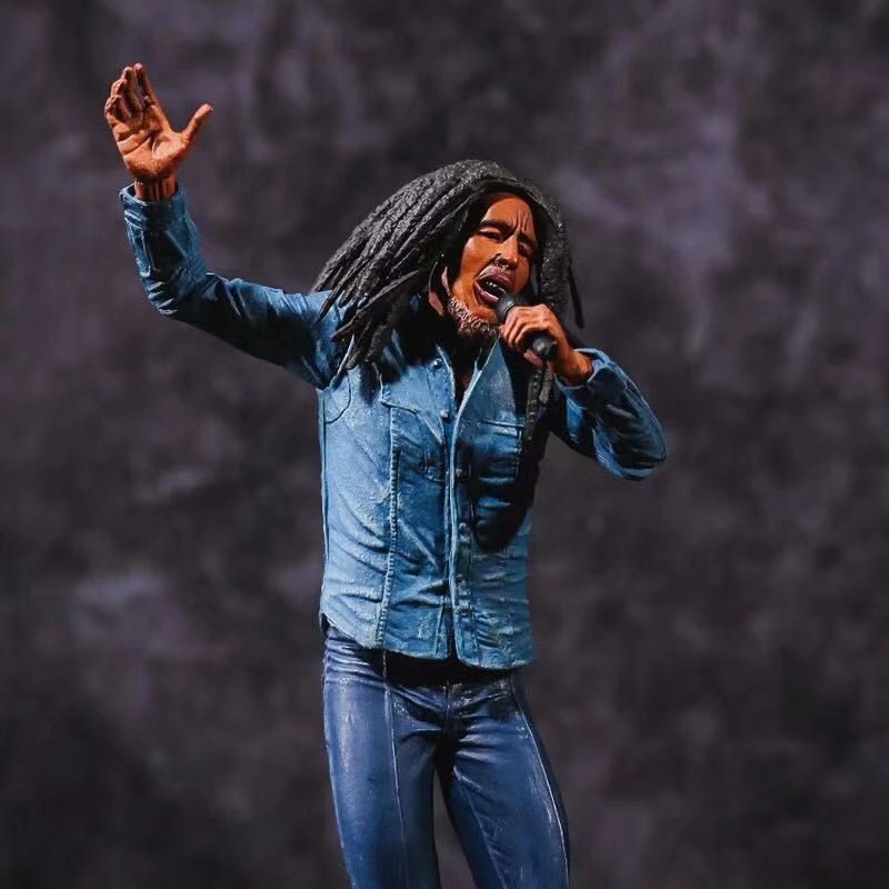18cm Bob Marley Music Legends Jamaica Singer & Microphone PVC Model ...