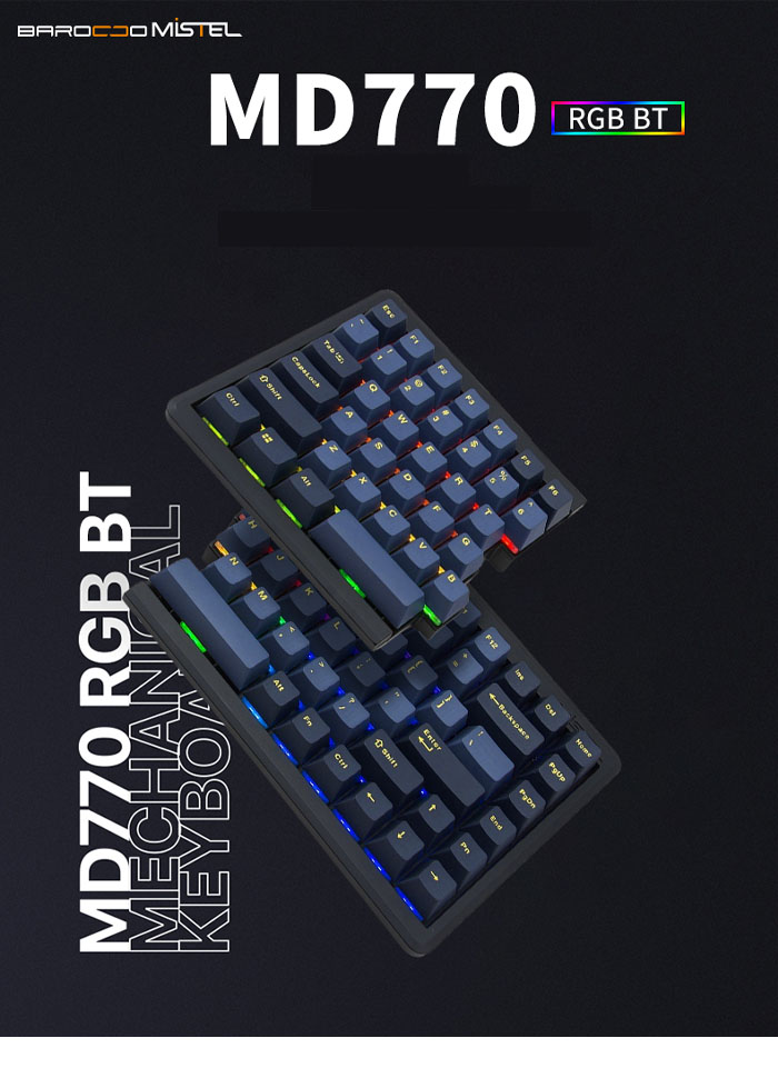 BAROCCOMISTEL MISTEL MD770 RGB split Mechanical keyboard Split Gaming ...