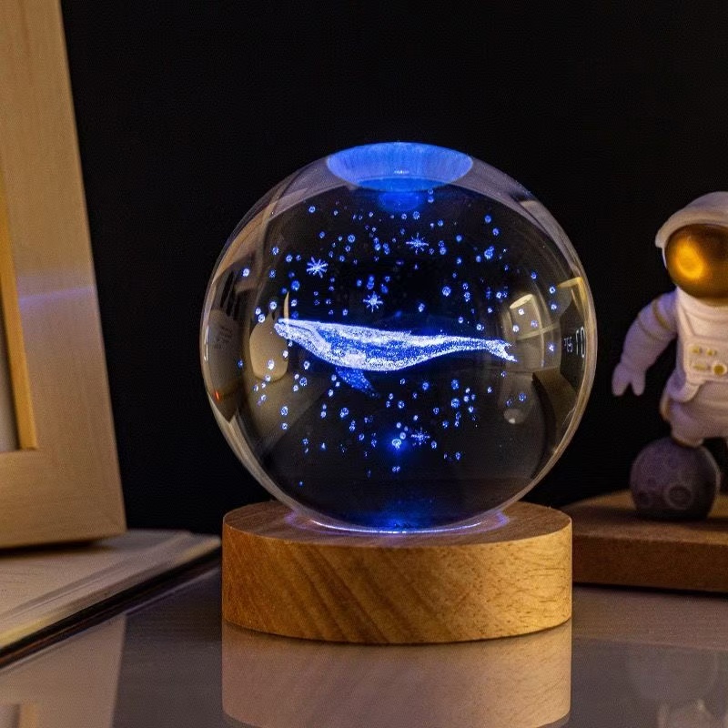 Creative Universe Galaxy Luminous Crystal Ball Night Light Bedroom ...