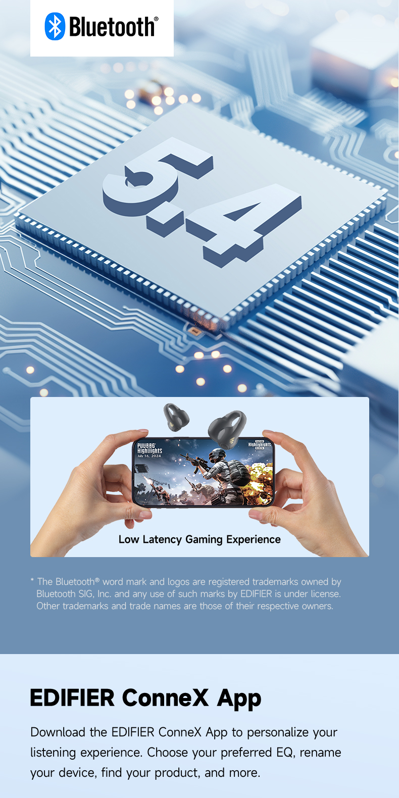 Edifier R1 Bluetooth 5.4 Open-ear Earphones Ear Clip True Wireless ...