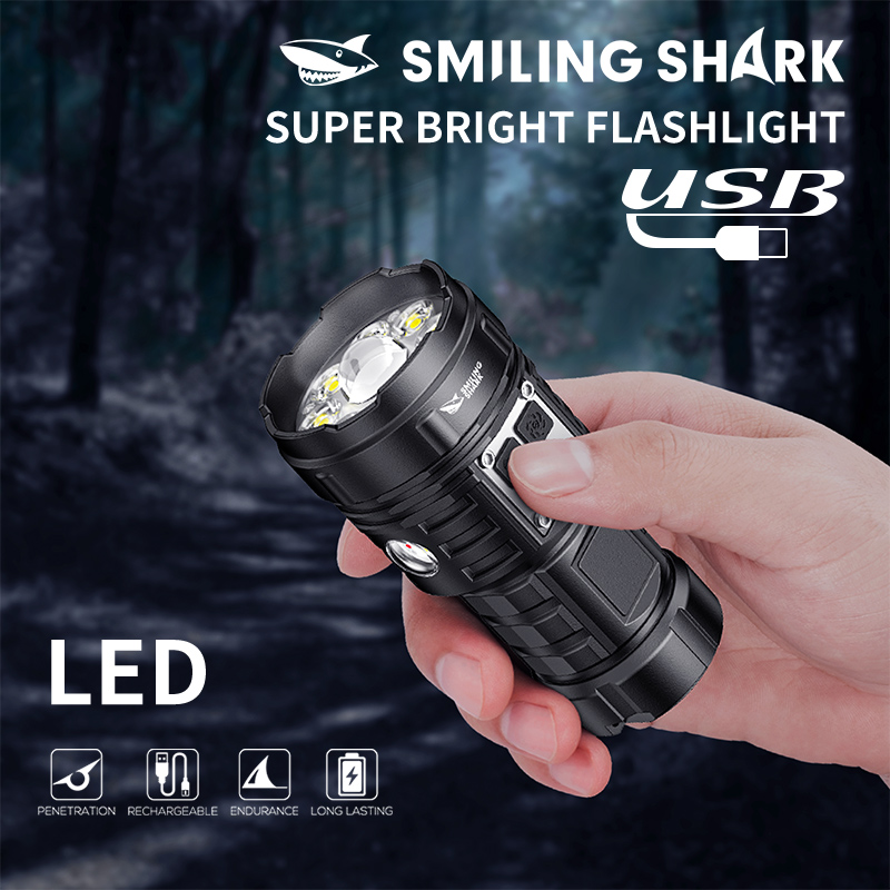 SmilingShark SD5295 Mini Flashlight 9*LED Torch Light Super Bright ...