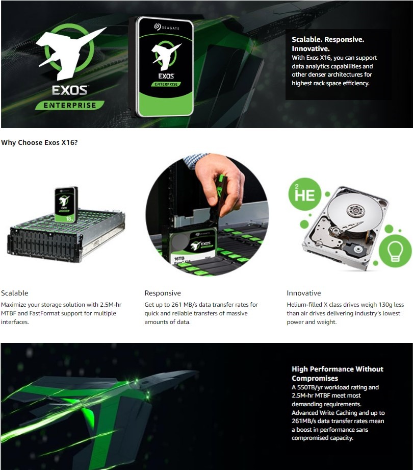 Enterprise HDD Seagate Exos X20/X18/X16 3.5 inch 18TB/16TB/12TB SATA ...