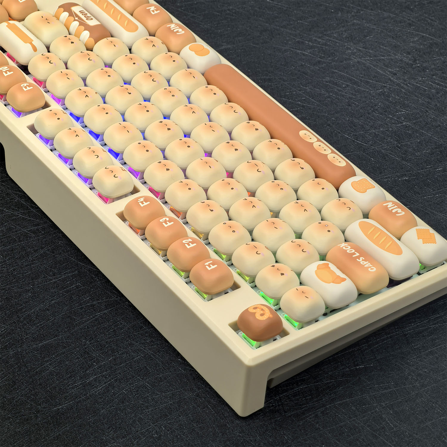 Bread Paradise Hot-Swappable Wireless Mechanical Keyboard Keycap Set ...
