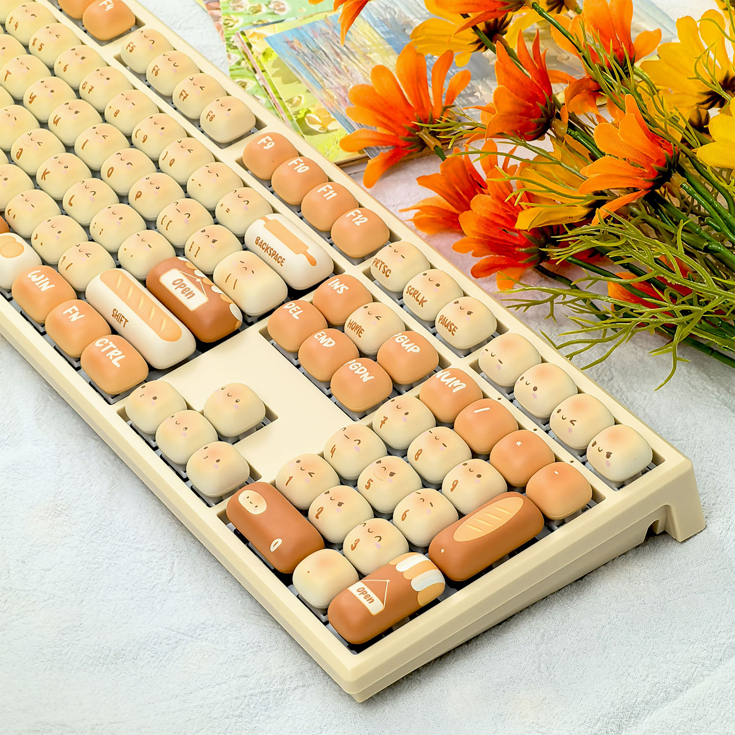 Bread Paradise Hot-Swappable Wireless Mechanical Keyboard Keycap Set ...