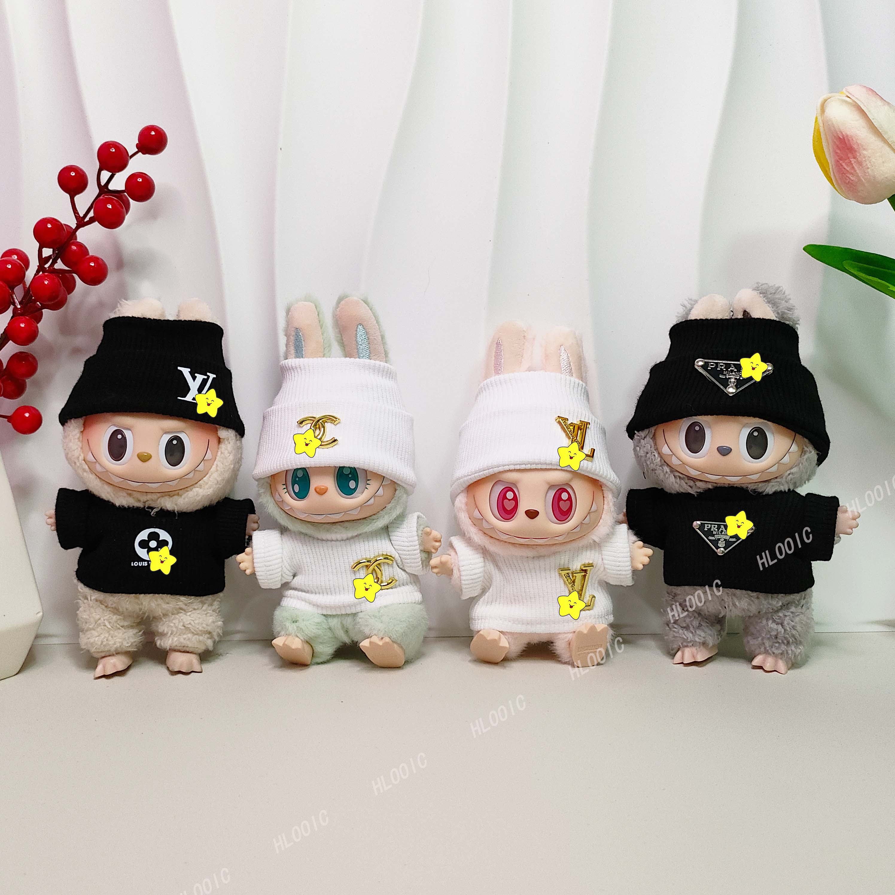 15cm 17cm Labubu clothes hat bag skirt Labubu V1 V2 V3 little milan ...