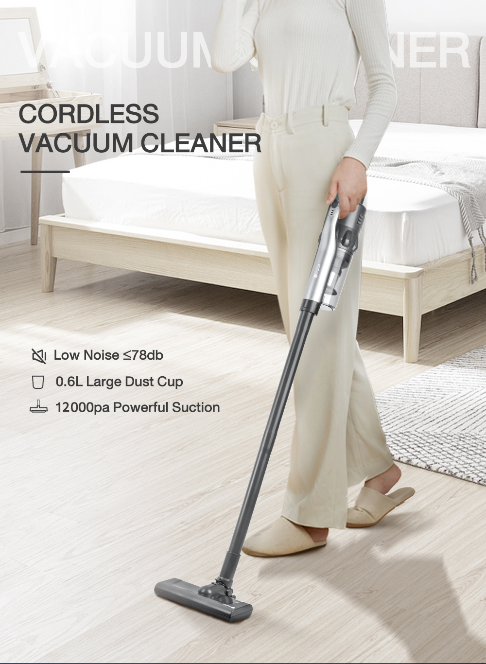 Simplus Vacuum Cleaner | 12,000Pa Suction Power | 600ml Dust Cup | 4 ...