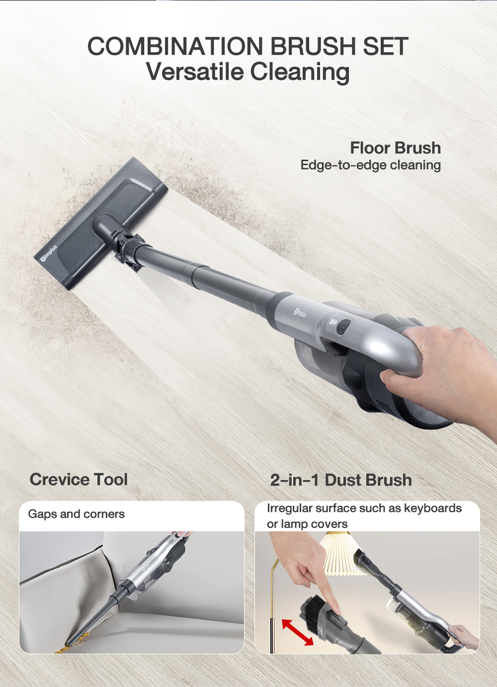 Simplus Vacuum Cleaner | 12,000Pa Suction Power | 600ml Dust Cup | 4 ...