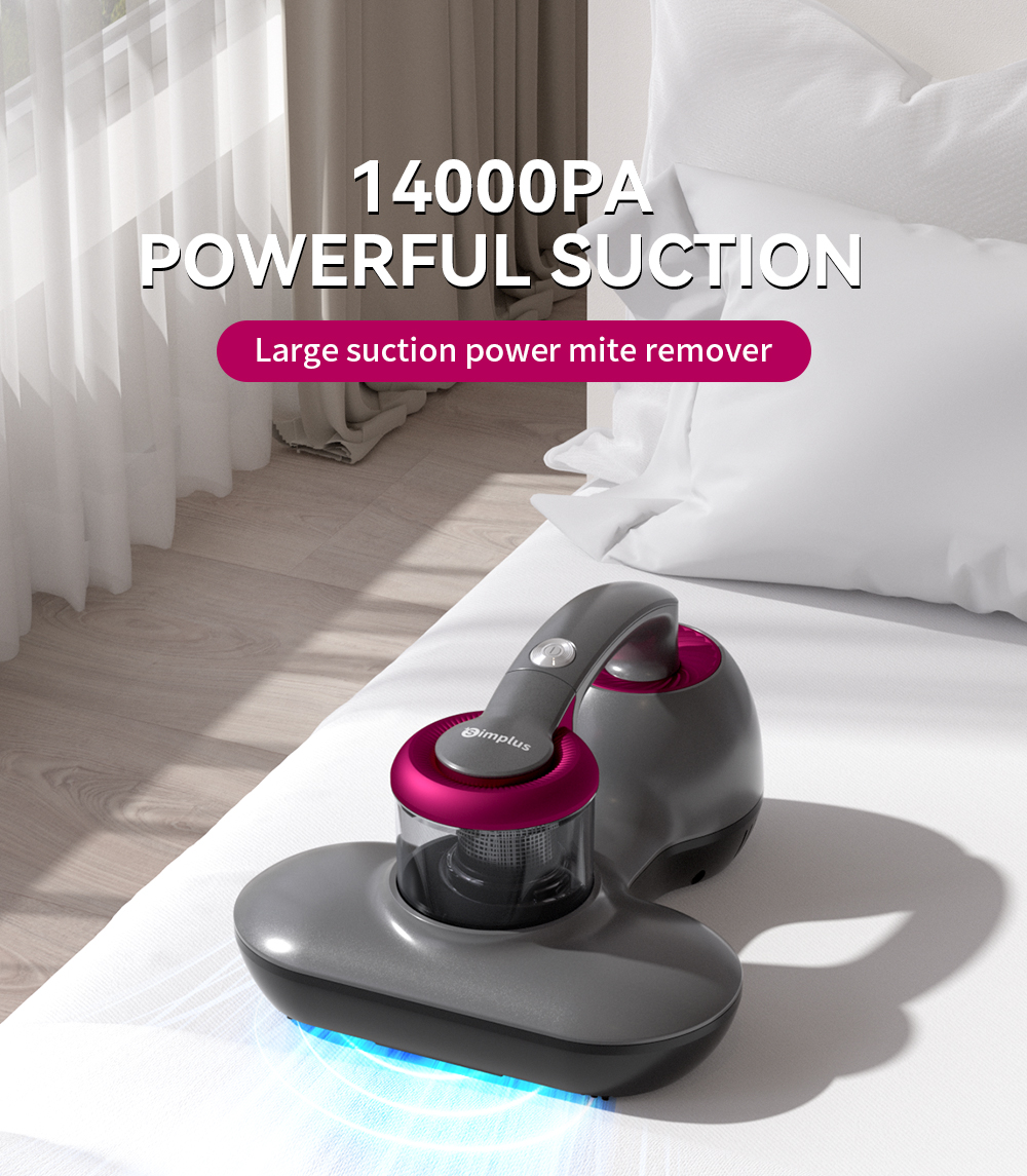Simplus Dust Mite Vacuum Cleaner | 14,000Pa | 10,000 Beat/min | 3-Stage ...